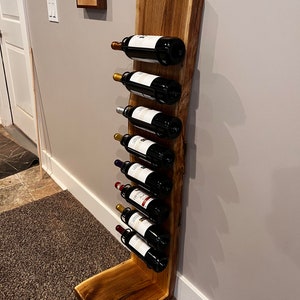 Live Edge Wine Rack, Floor Standing, Butternut, - Etsy
