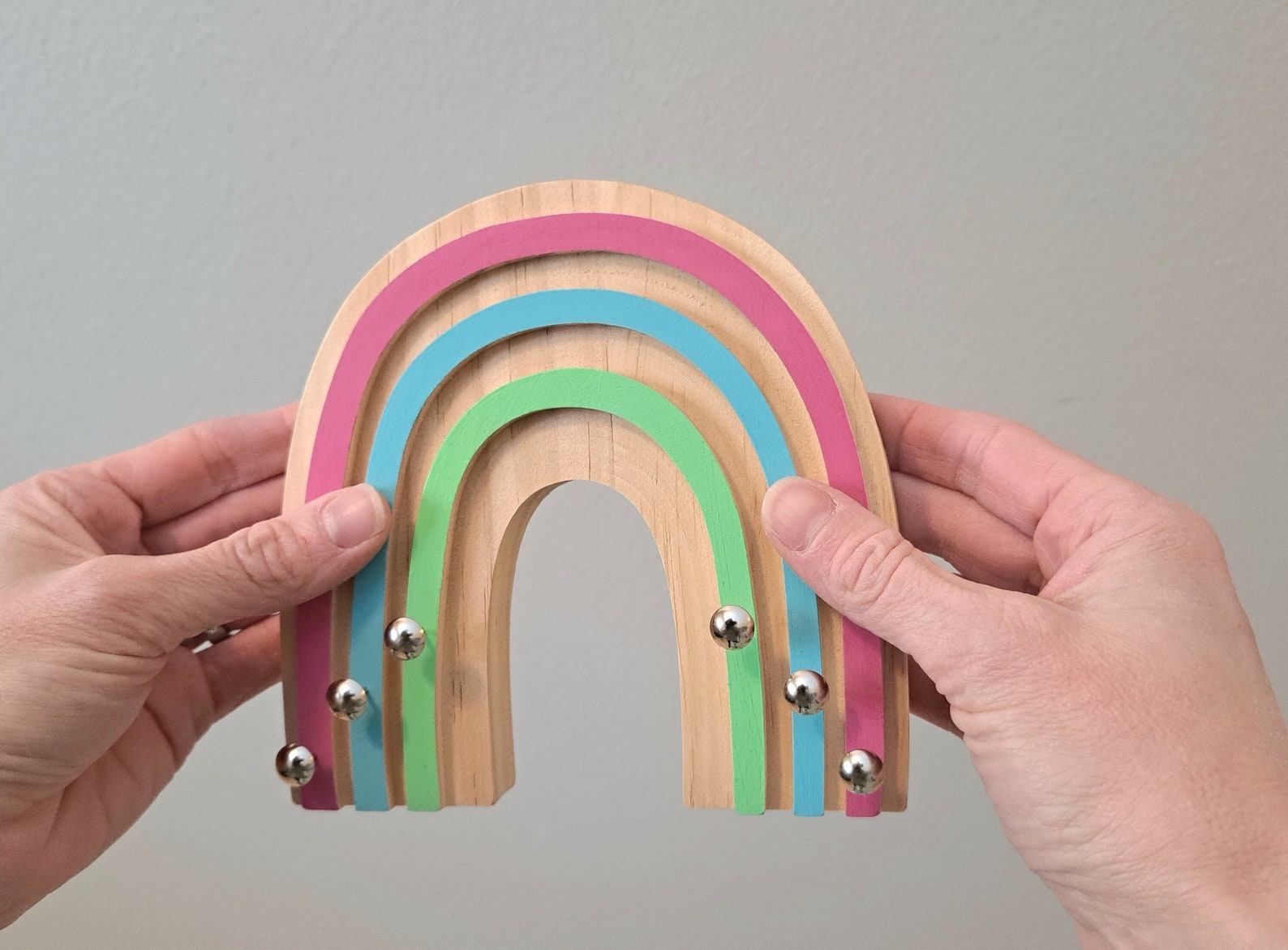 Rainbow Necklace Holder, Kids Jewelry Holder, Rainbow Necklace Hanger ...