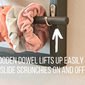 Girls Hair Scrunchie Holder, Hair Clip Organizer Wall Hanging, Wood ...