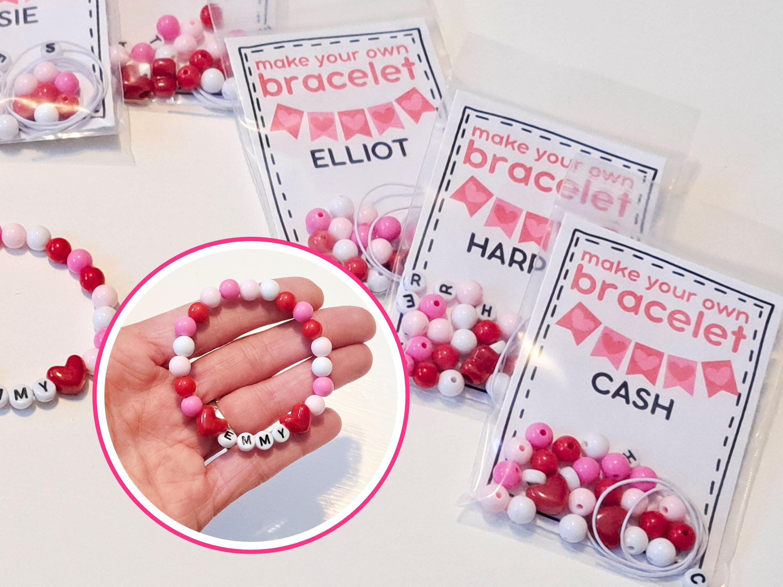 Valentines Day Classroom Activity, Personalized DIY Bracelet Making Kit ...