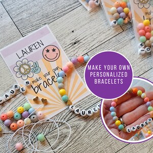 Retro Kids Bracelet Making Craft Kit, Personalized Kids Birthday Party ...