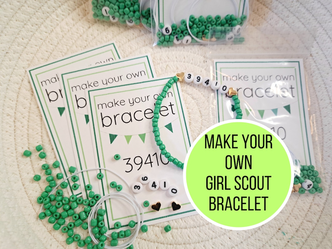 Personalized Girl Scout Bracelet Making Craft, Girls Scouts Activity ...