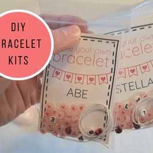 Classroom Valentines Day Crafts, Personalized DIY Bracelet Making Kit ...