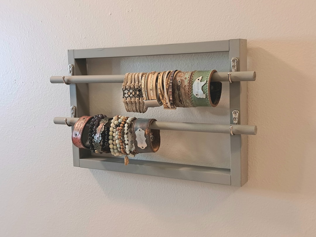 Wall Hanging Bangle Bracelet Organizer, Wall Mount Bracelet Display ...