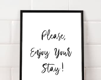 Enjoy your stay | Etsy