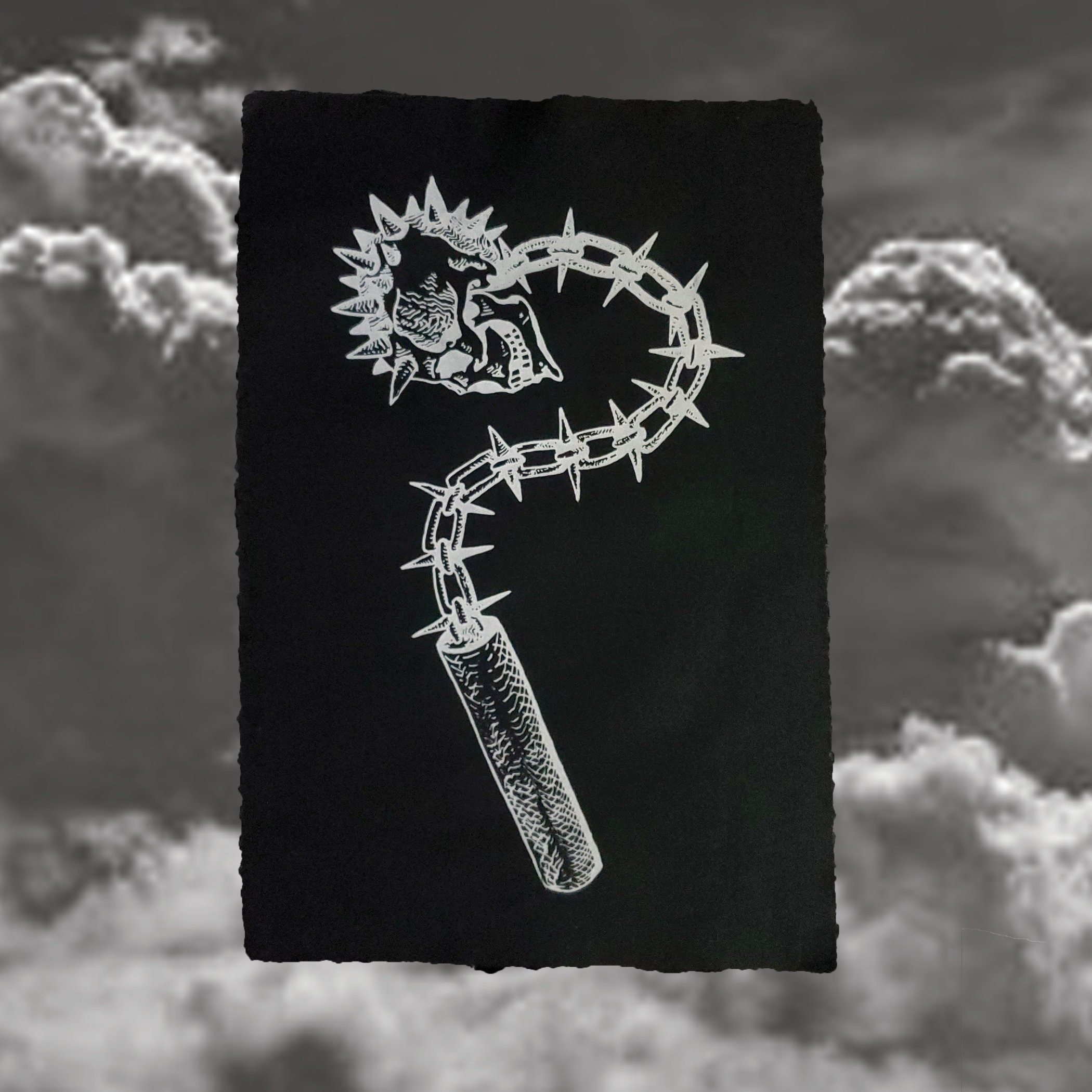 Spikey Skull BACK PATCH - Etsy