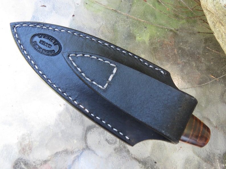 Flint Napped Obsidian Blade Knife Old Hand Crafted Knife Custom Leather ...