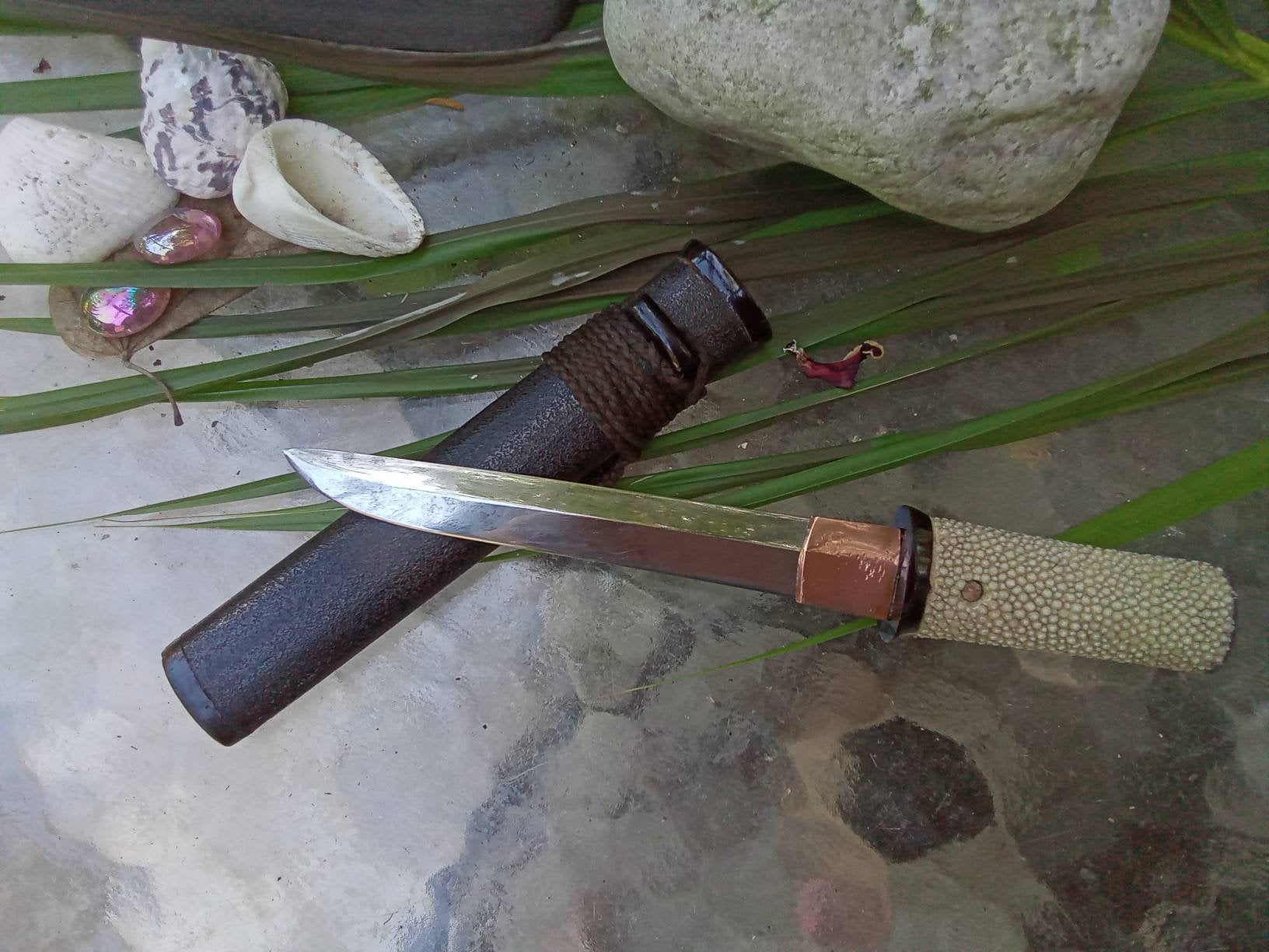 Edo Era Tanto Antique Aikuchi Japanese Knife Samurai Tanto in Old ...