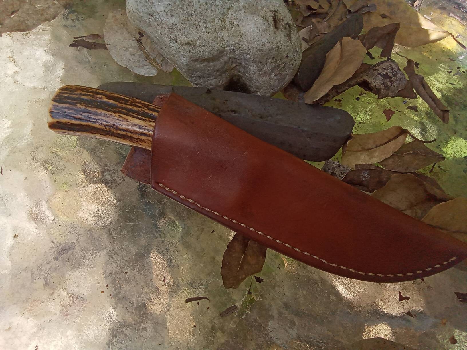 Stag Handle Hunting Knife Gordon Romeis Fantastic Custom Fixed Blade ...