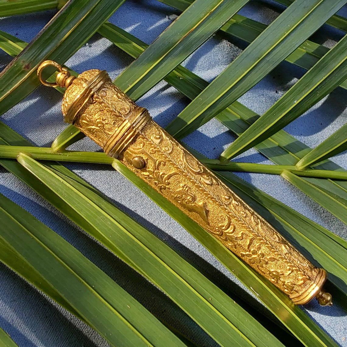 French Gilded Bodkin Case: Georgian Doré Bronze Sewing Collectible - Etsy