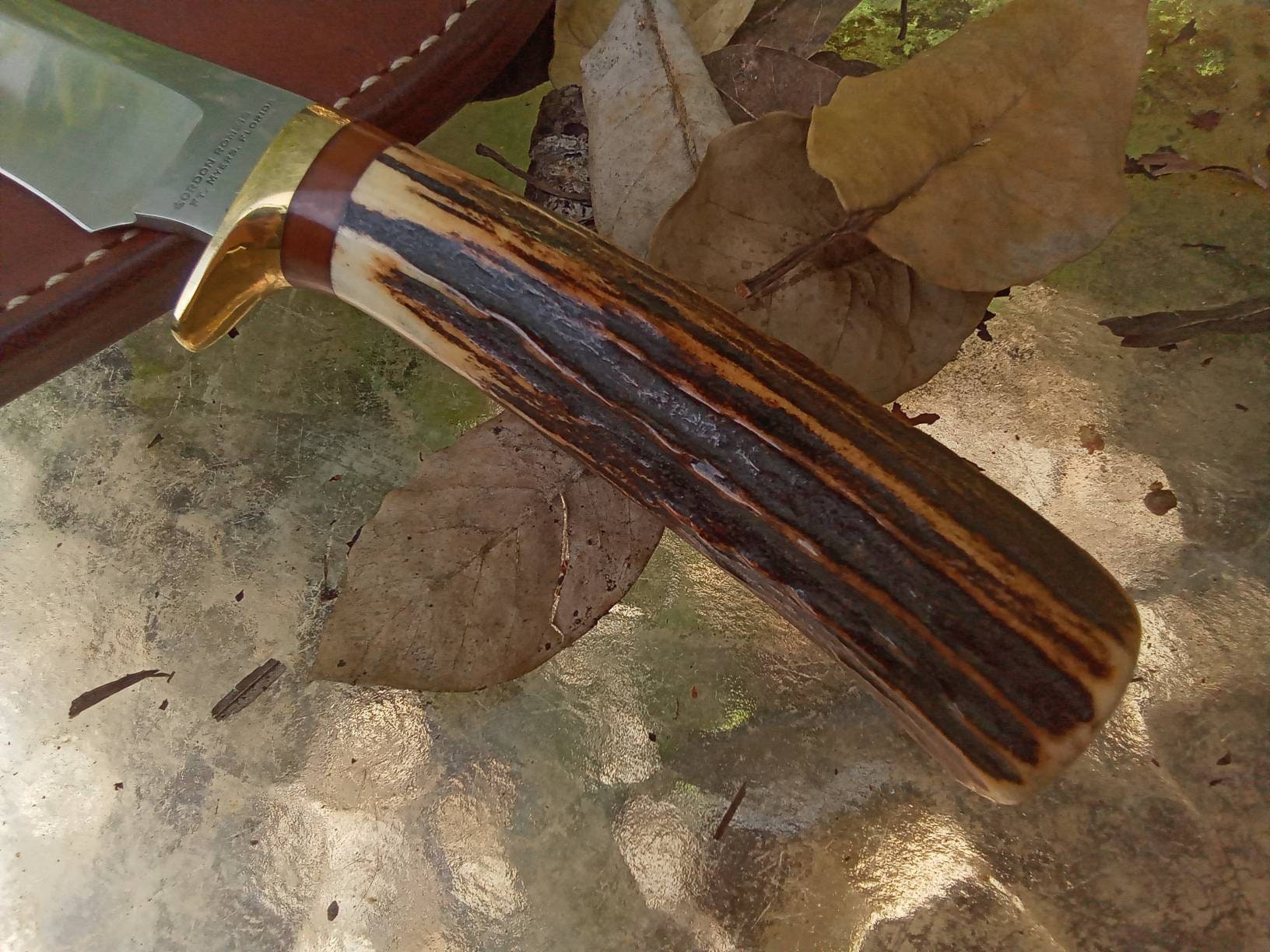 Stag Handle Hunting Knife Gordon Romeis Fantastic Custom Fixed Blade ...