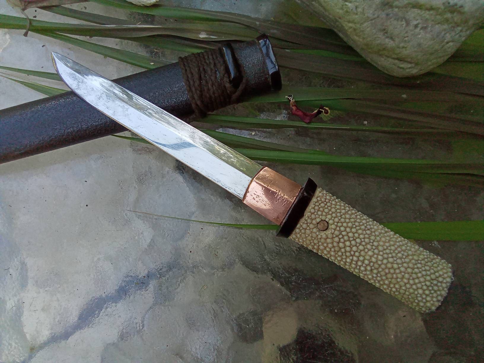 Edo Era Tanto Antique Aikuchi Japanese Knife Samurai Tanto in Old ...