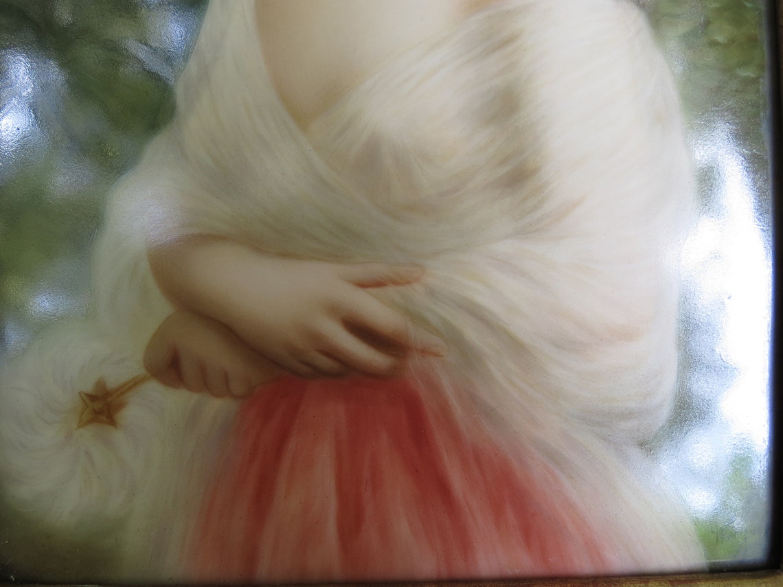 Wagner Porcelain Portrait Framed Victorian Painting Signed - Etsy