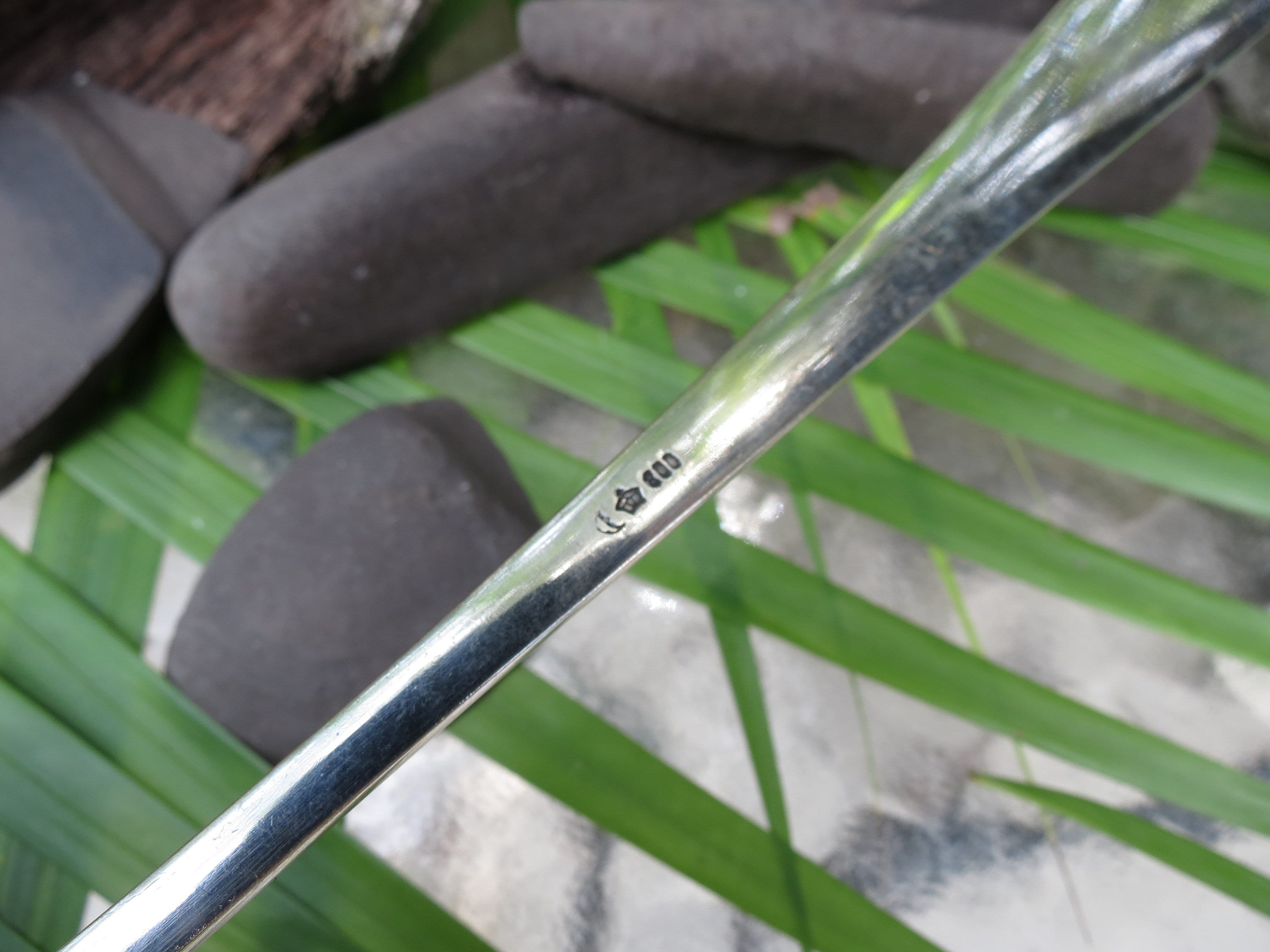 Continental 800 Silver Ladle European Silver Moon & Crown Hallmarks ...