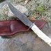 Stag Handled Damascus Knife Gordon Romeis Custom Knife Fantastic Carved ...