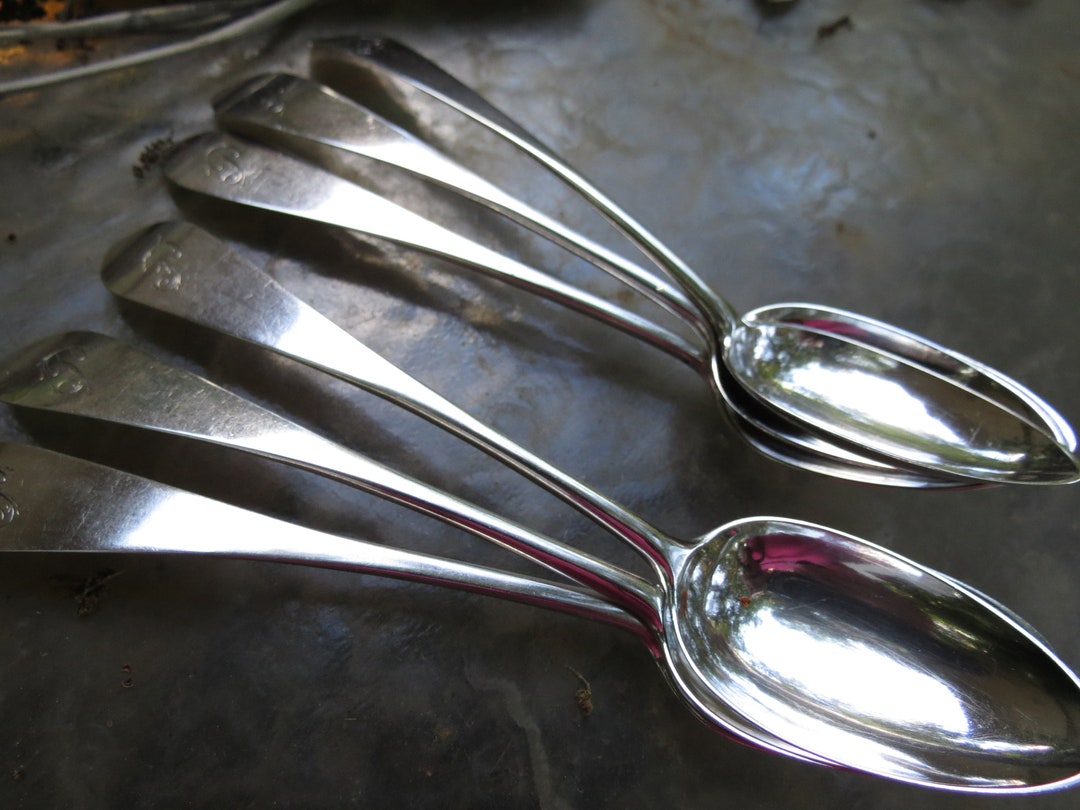Antique Edinburgh Sterling Silver Spoons - Georgian Scottish Silverware ...