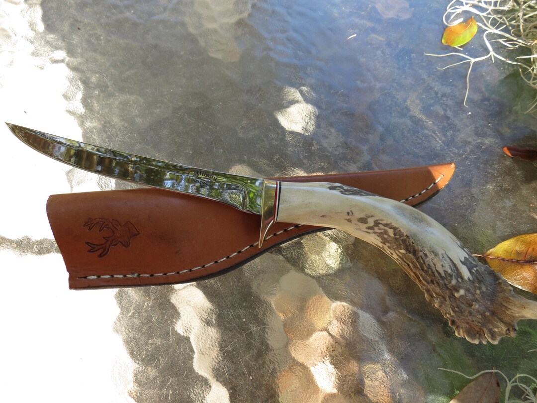 Wilson Stag Handle Fillet Knife - Custom Made Hunting Knife - Etsy