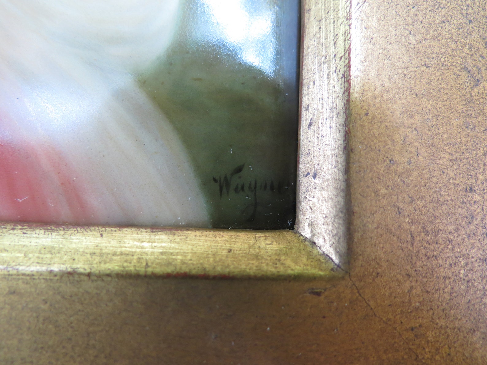 Wagner Porcelain Portrait Framed Victorian Painting Signed - Etsy