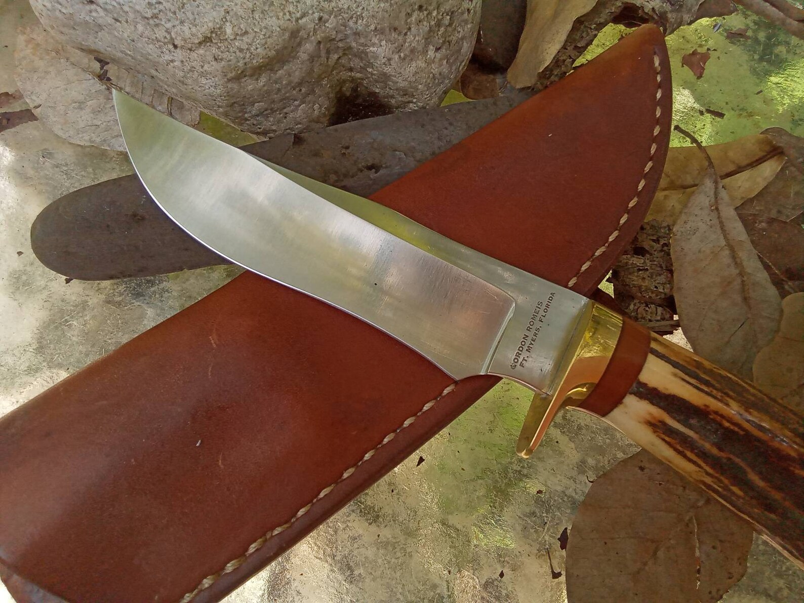 Stag Handle Hunting Knife - Gordon Romeis - Fantastic Custom Fixed ...