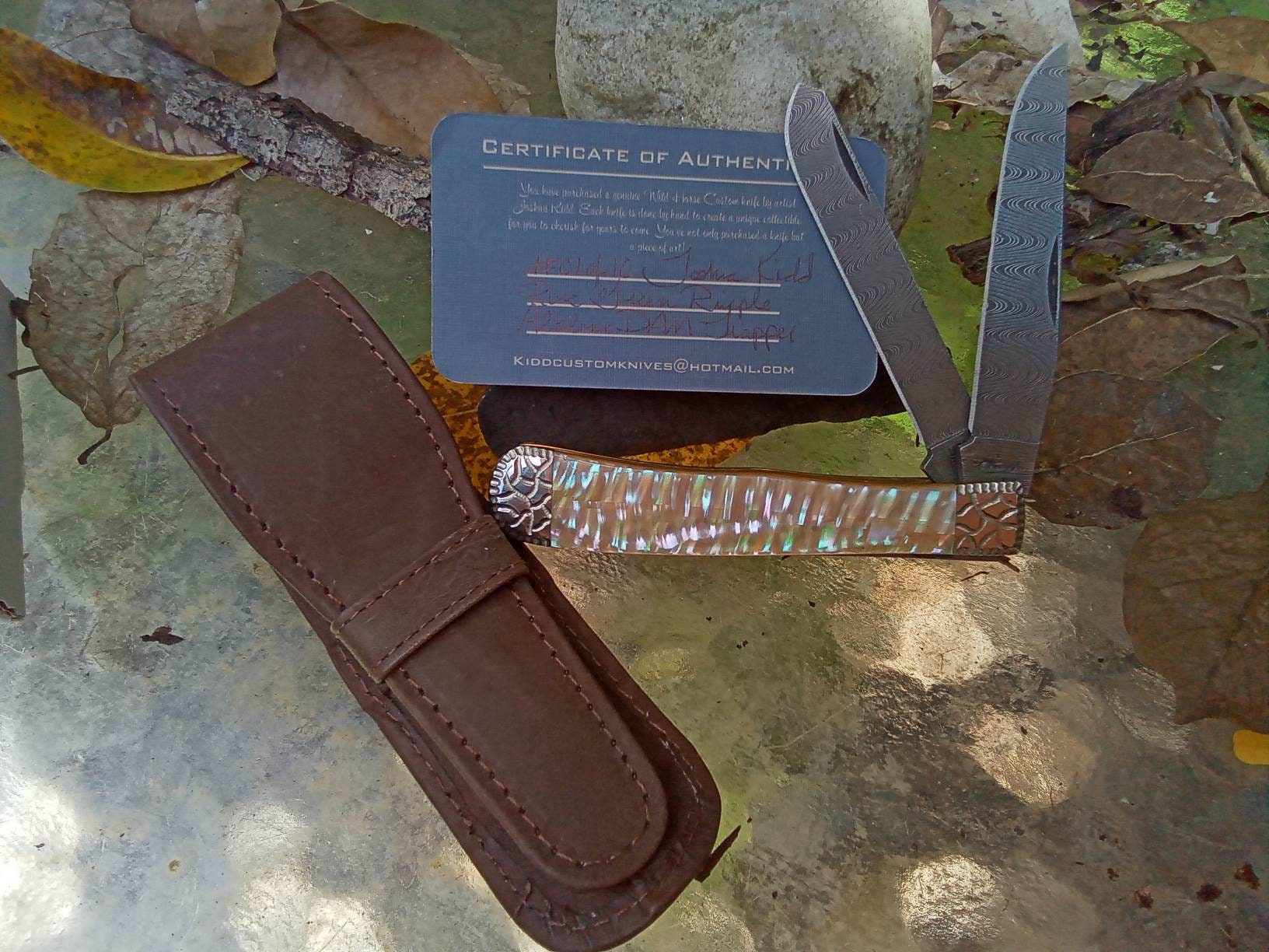 Case XX Trapper Knife: Joshua Kidd Custom, Ripple Damascus Blade ...