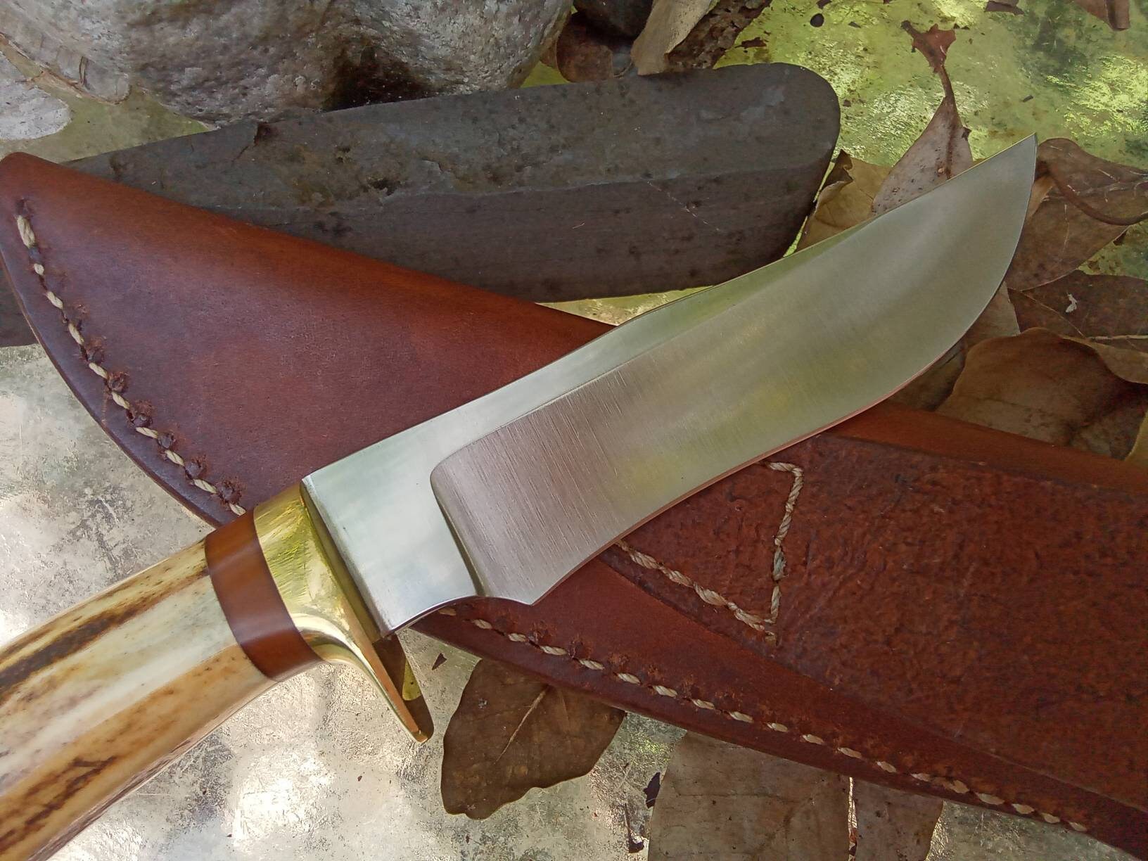 Stag Handle Hunting Knife - Gordon Romeis - Fantastic Custom Fixed ...