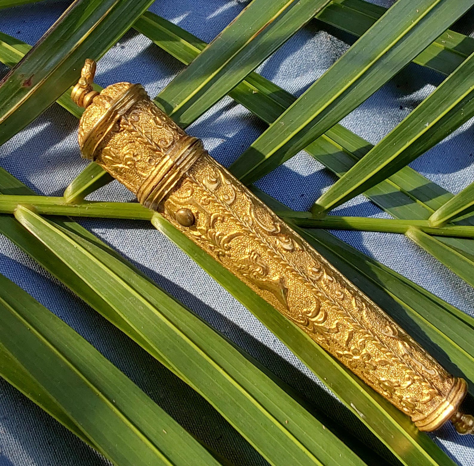 French Gilded Bodkin Case: Georgian Doré Bronze Sewing Collectible - Etsy