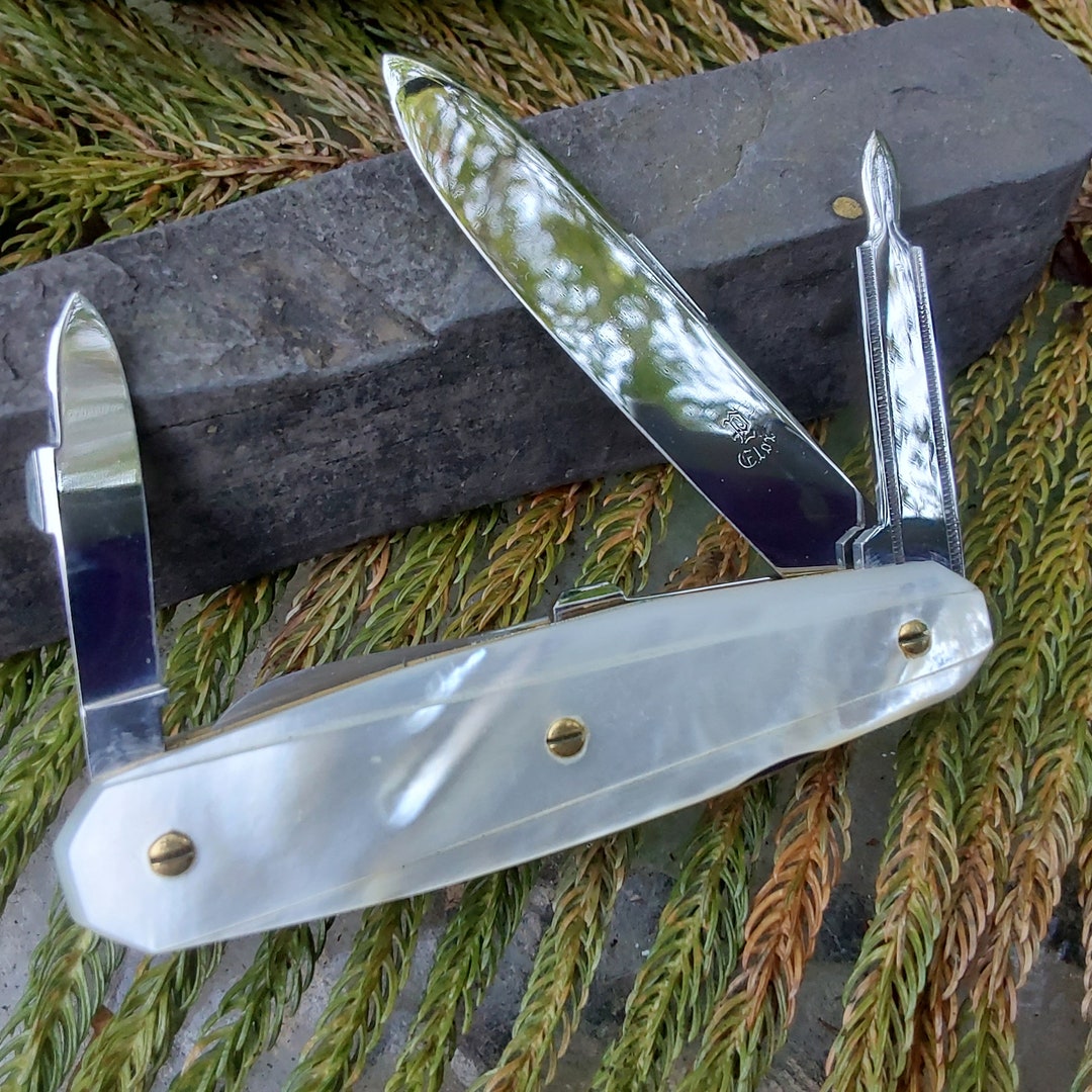 Eloi Pernet Mother of Pearl Handle Pocket Knife: French Multi-tool - Etsy