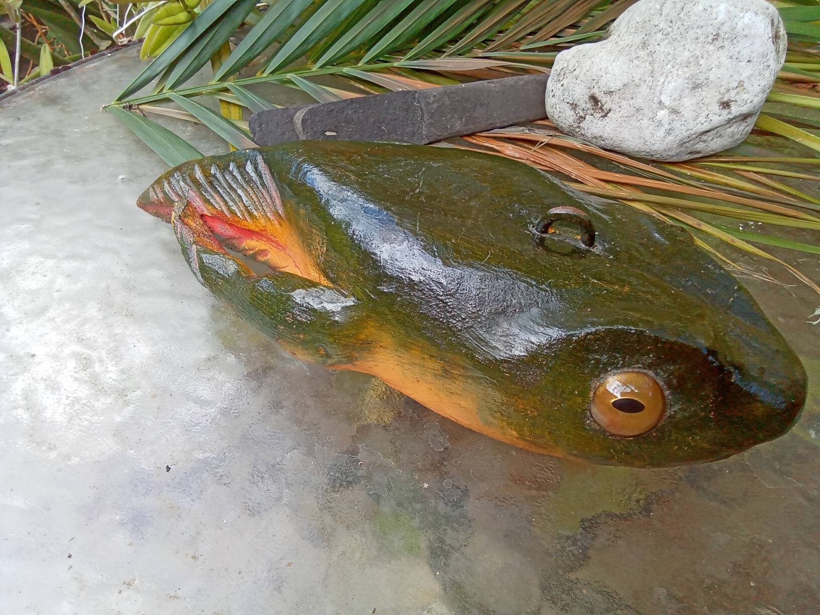Duluth Ice Fishing Decoy Scarce Carved Frog Lure David Perkins ...