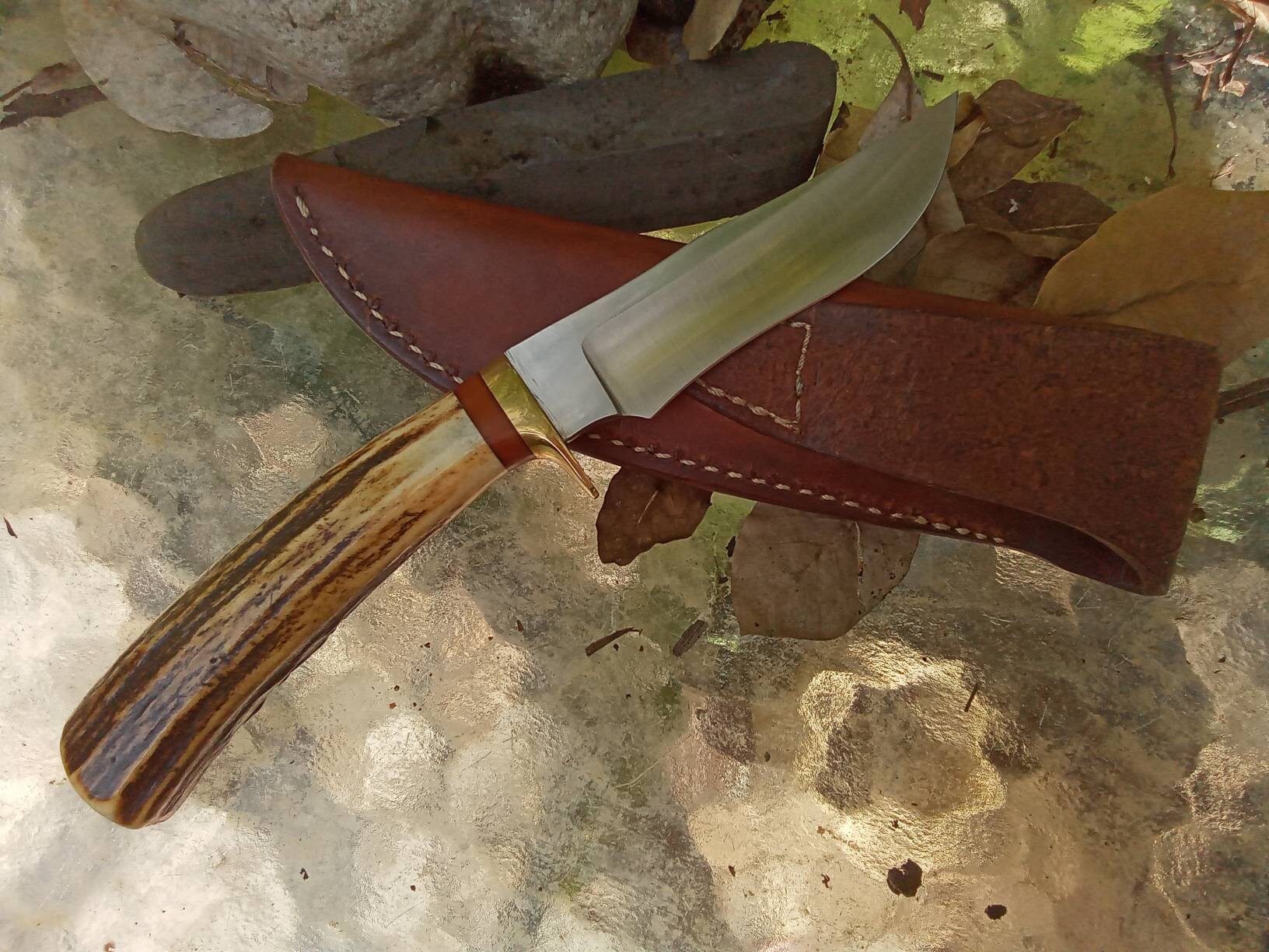 Stag Handle Hunting Knife - Gordon Romeis - Fantastic Custom Fixed ...