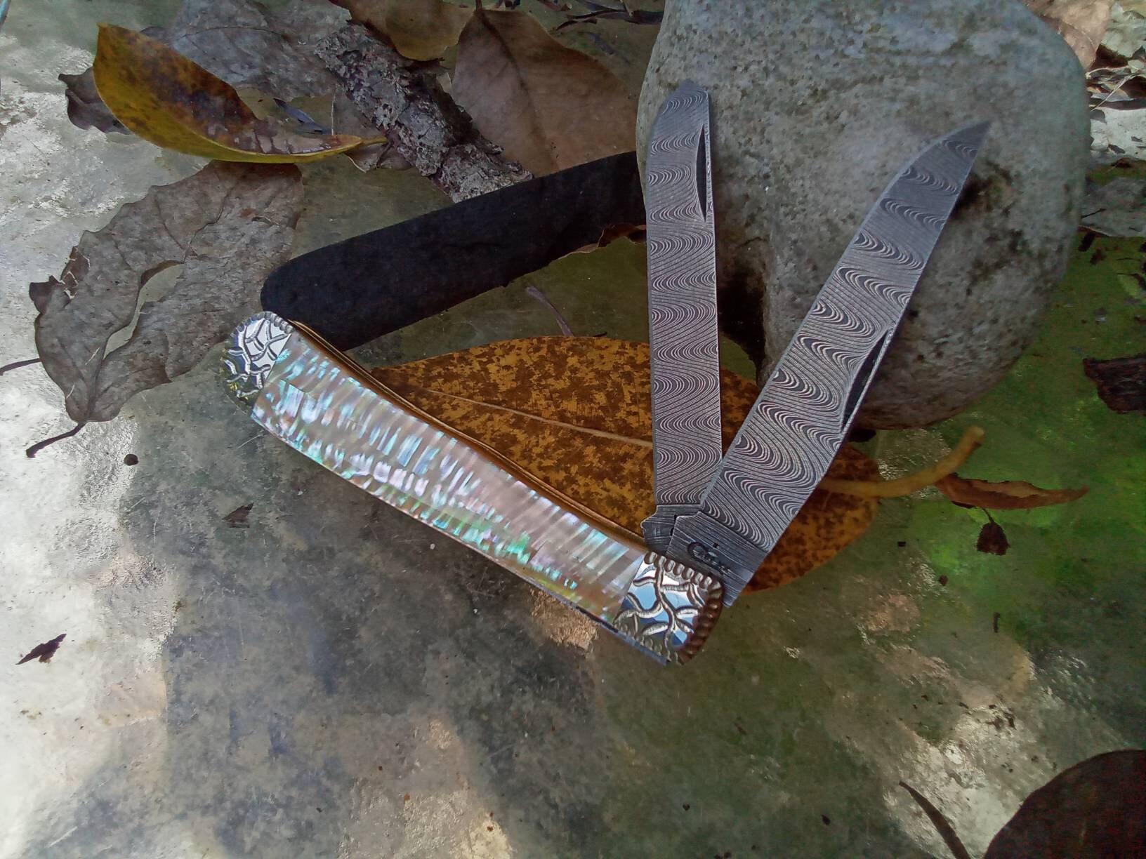 Case XX Trapper Knife: Joshua Kidd Custom, Ripple Damascus Blade ...