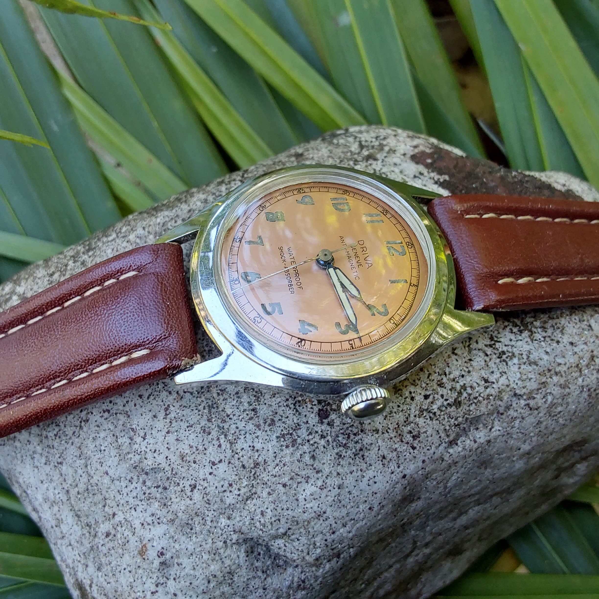 Stainless Driva Geneve Wrist Watch - Manual Wind - Waterproof Shock ...