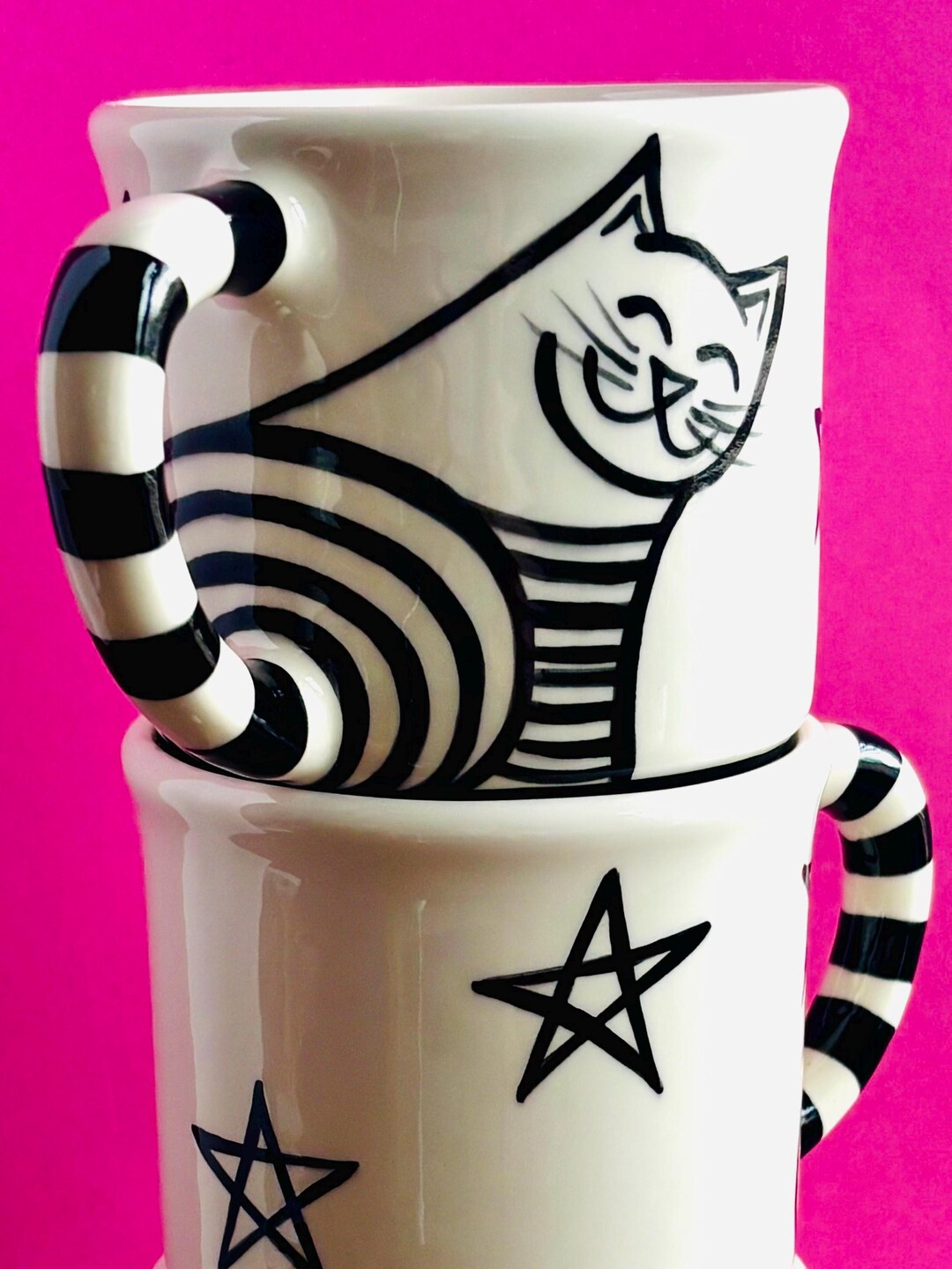 Cosmic Cat Bum Mug: Handmade and Hand Painted Ceramic Mug. - Etsy