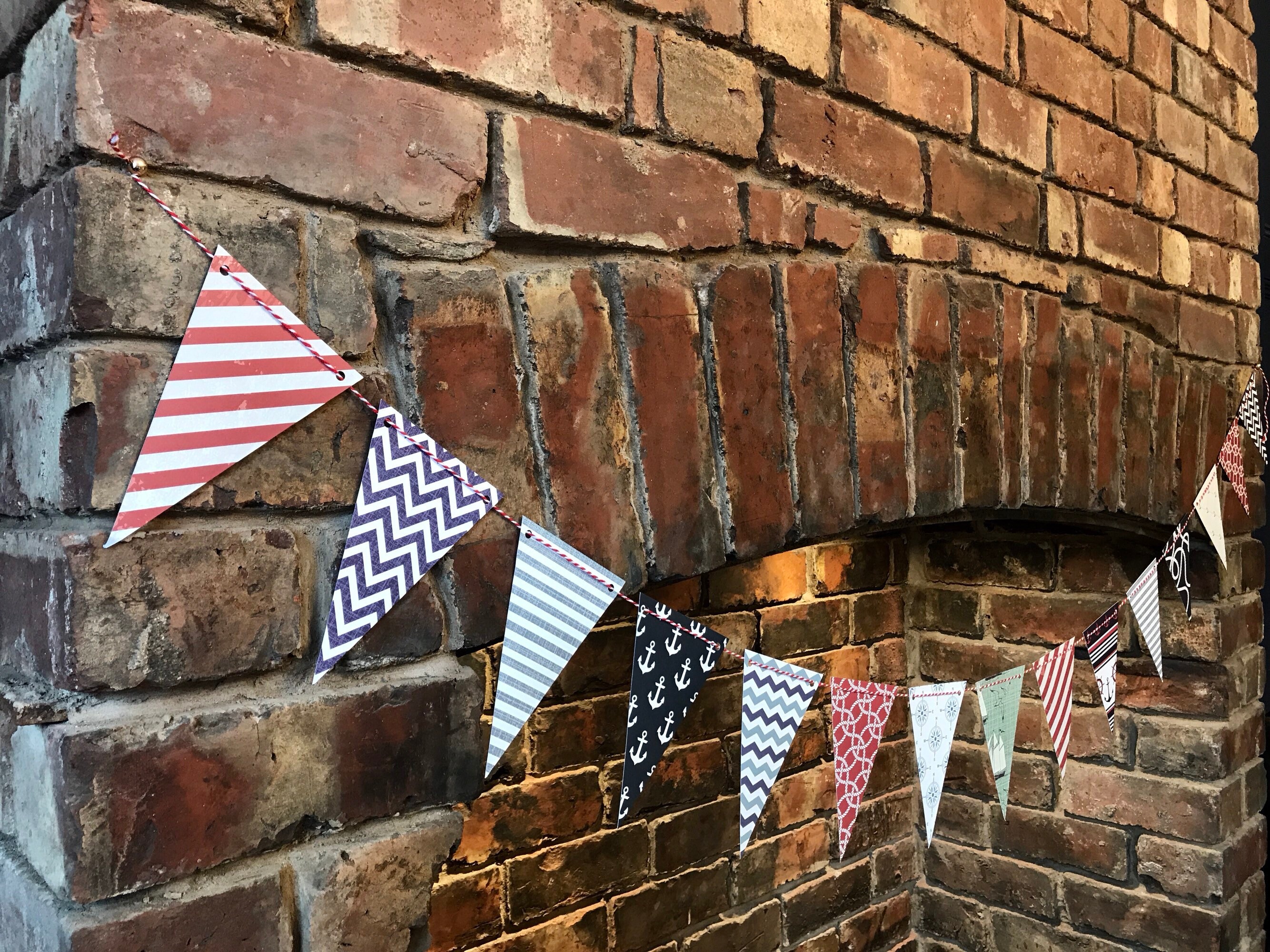 Nautical Bunting, Garland, Baby Shower Bunting, Party Bunting, Bedroom ...