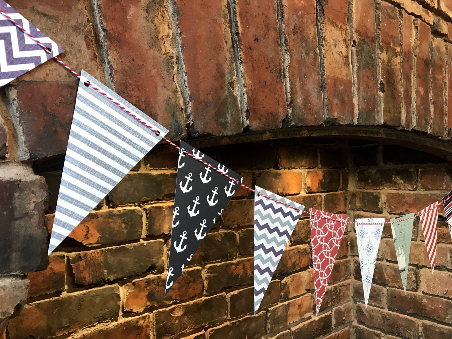 Nautical Bunting, Garland, Baby Shower Bunting, Party Bunting, Bedroom ...