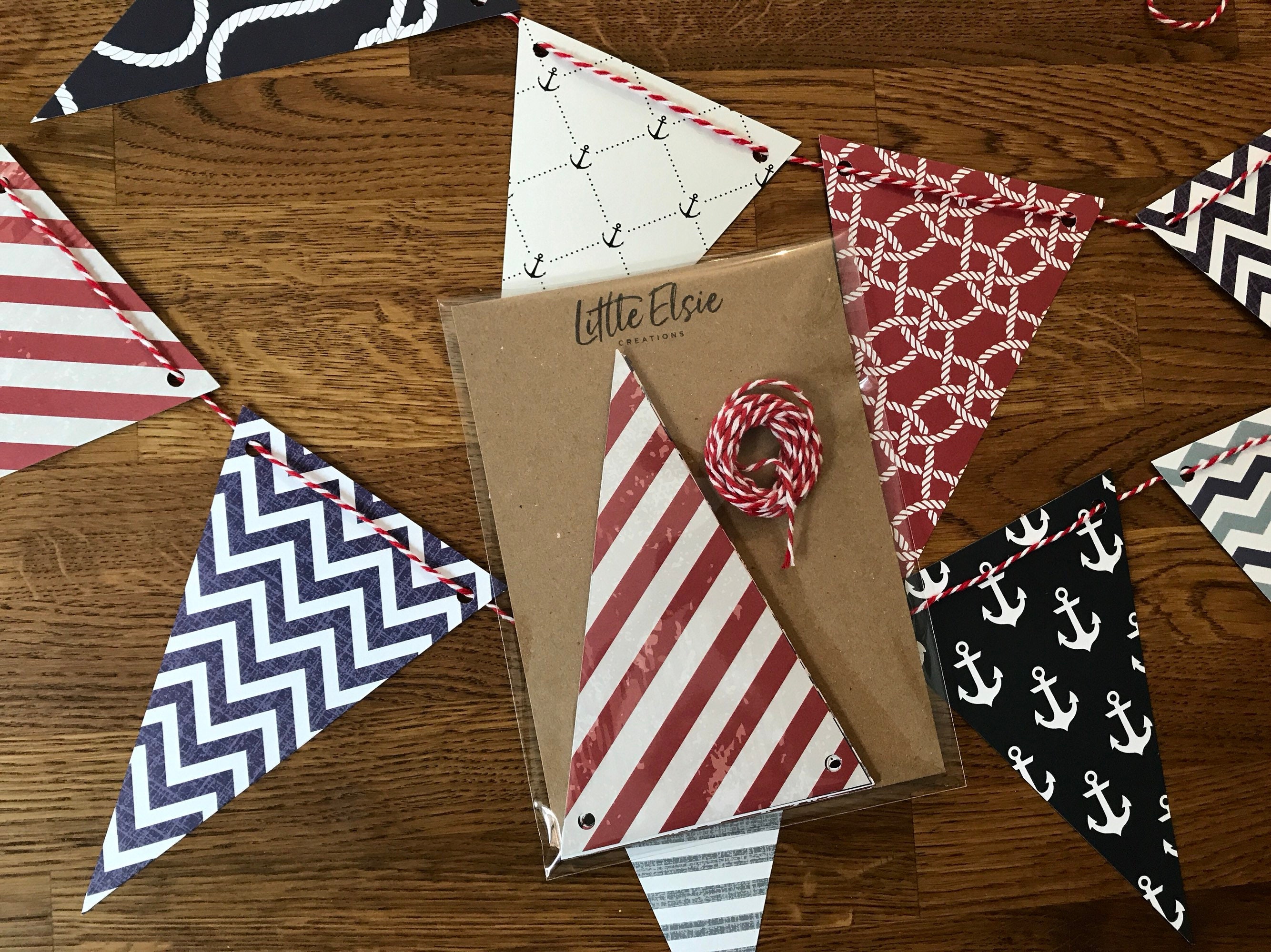 Nautical Bunting, Garland, Baby Shower Bunting, Party Bunting, Bedroom ...