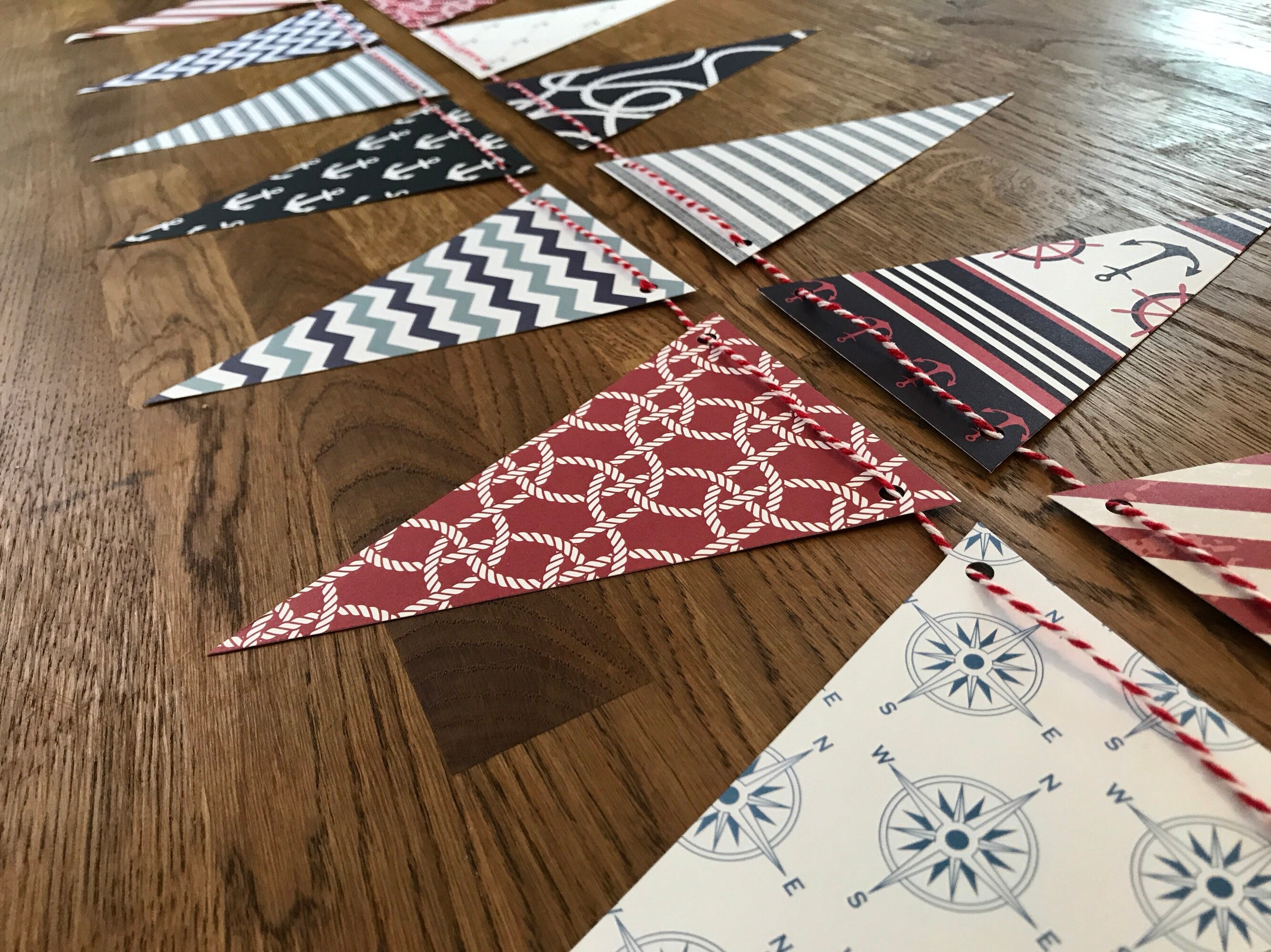 Nautical Bunting, Garland, Baby Shower Bunting, Party Bunting, Bedroom ...