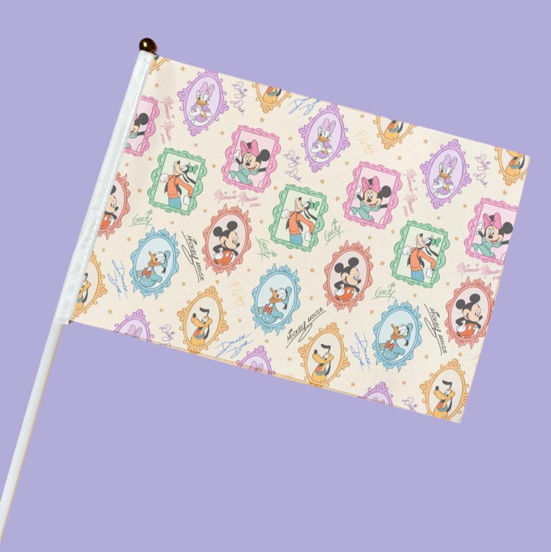 Mini Stroller Flag With Clip | Mouse Friends | Theme Park Stroller ...