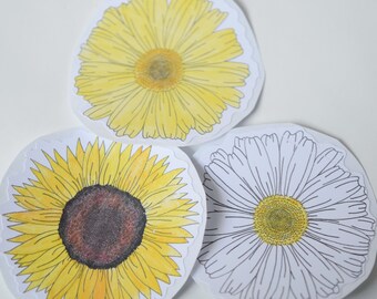 Flower decals | Etsy