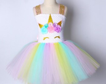 Girls unicorn dress | Etsy