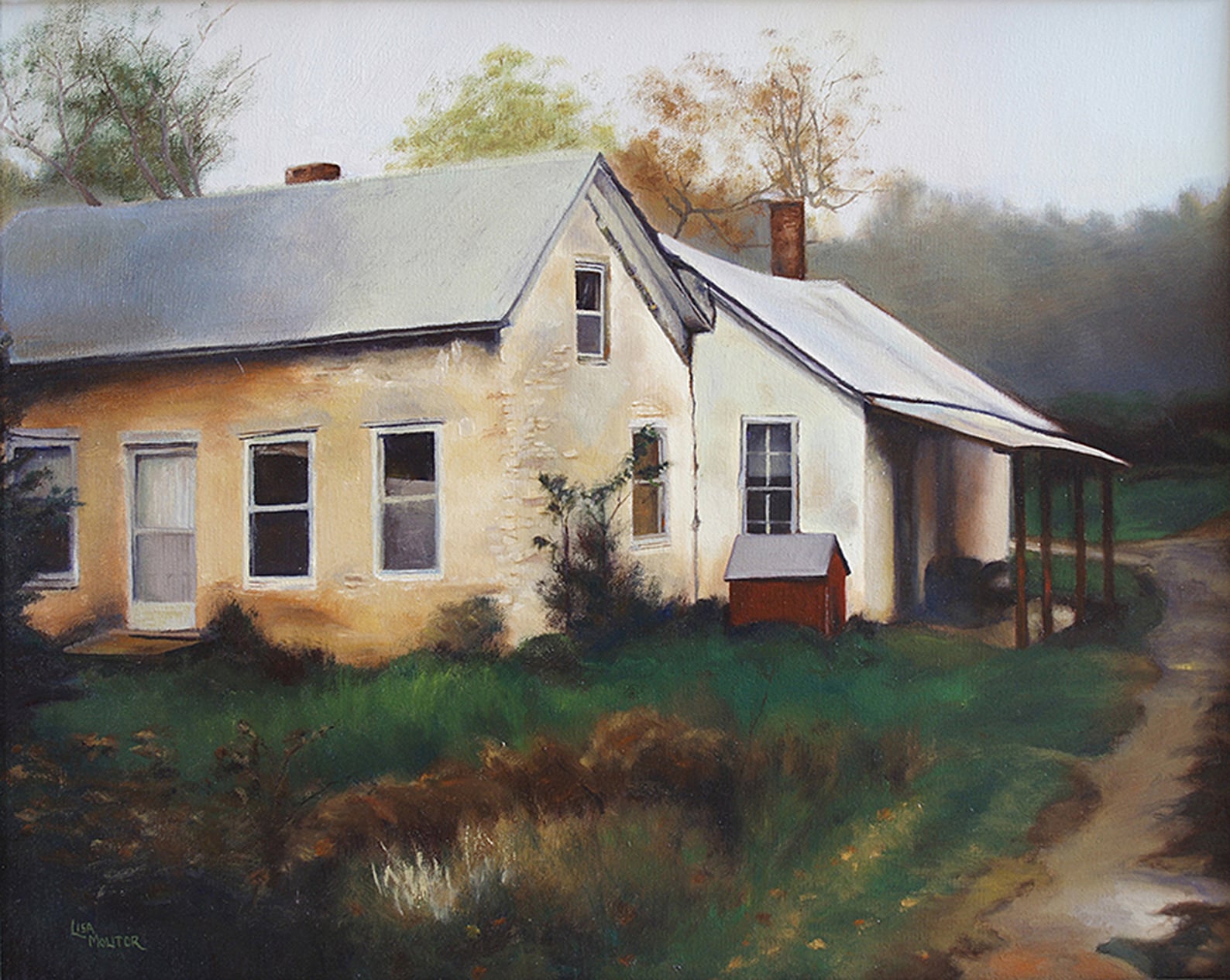 Farmhouse Painting, Farmhouse Print, Farm Homestead, Farmhouse Art ...