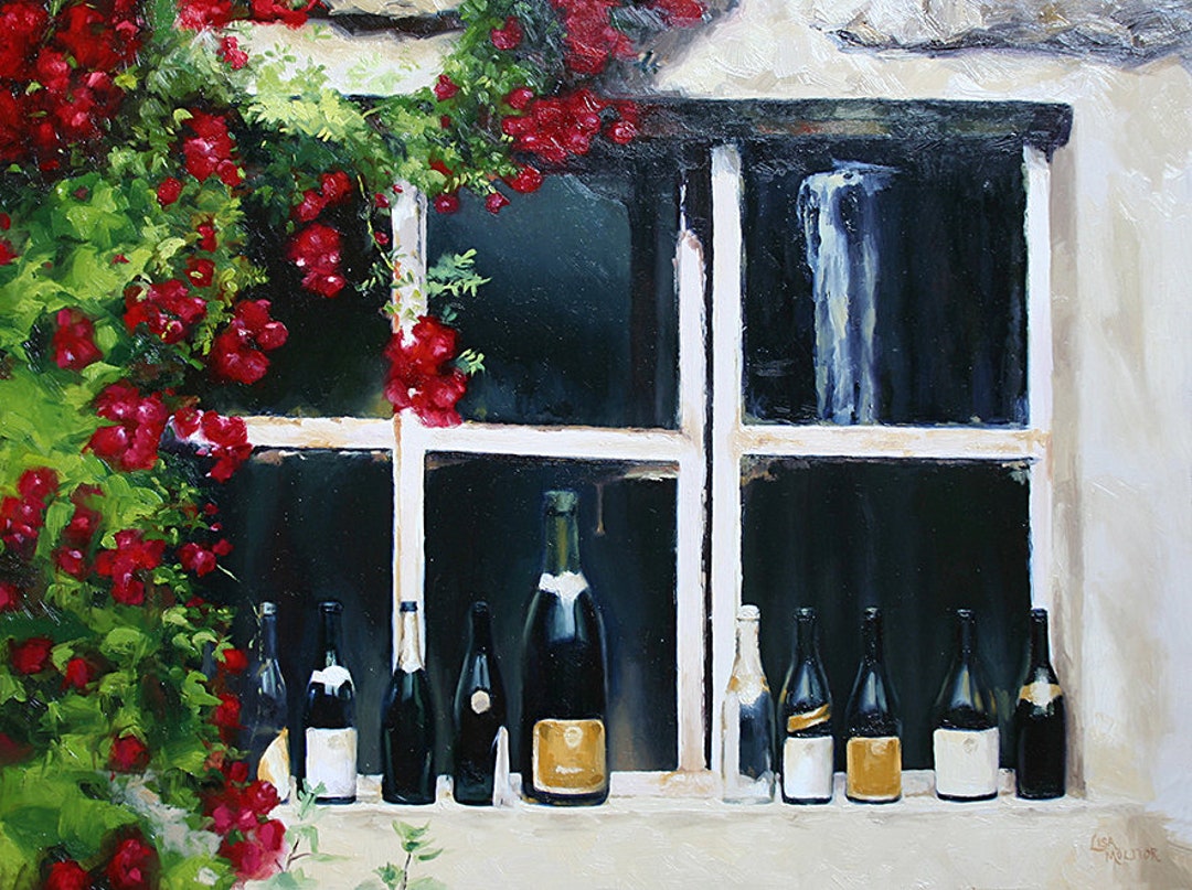 Window Painting, Window Art Print, Window Oil Painting, Italian Window ...