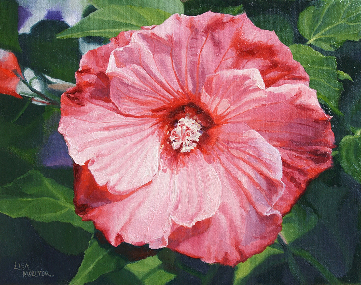Hibiscus Flower Painting, Hibiscous Print, Hibiscus Art Print, Pink ...