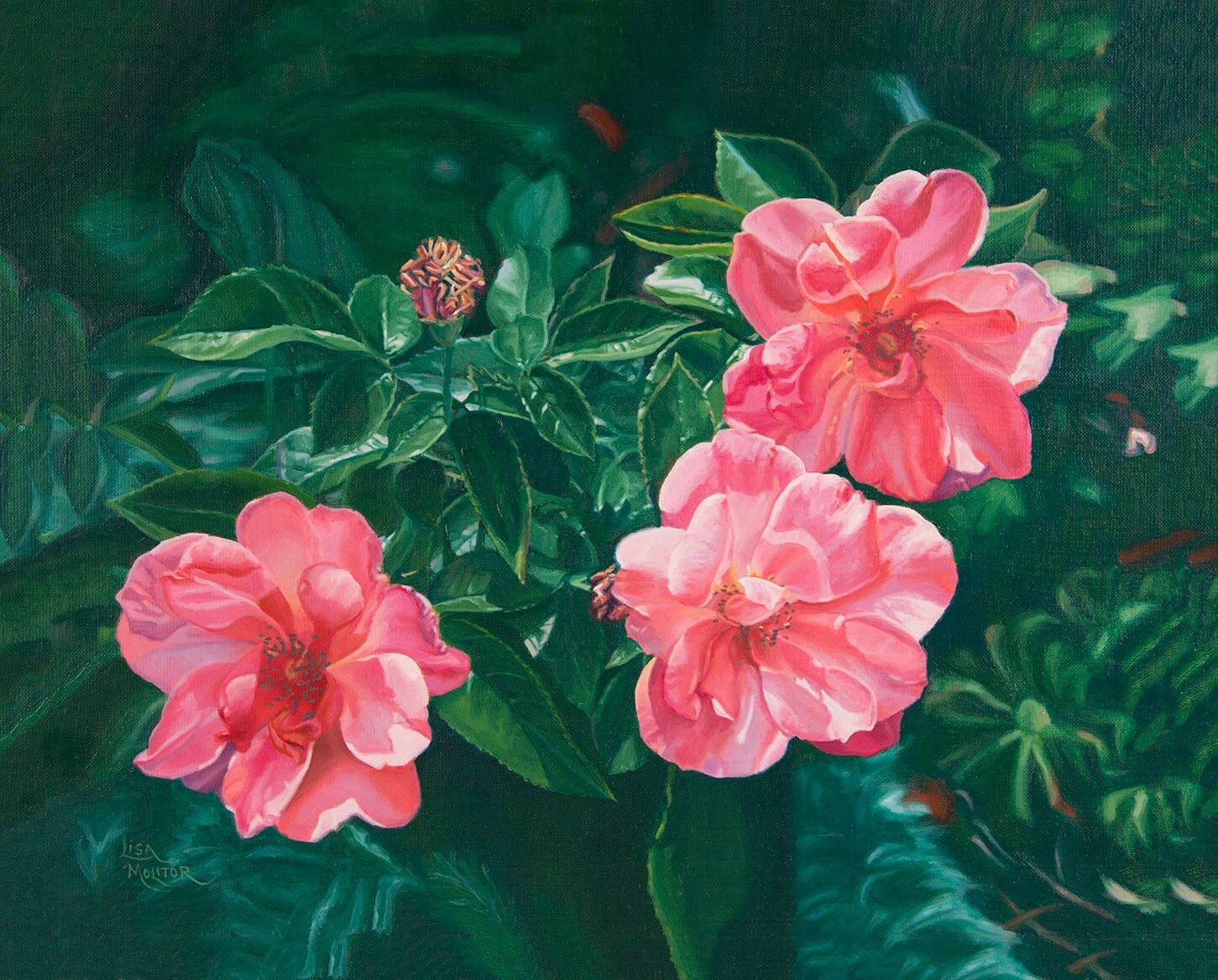 Rose Painting Print, Rose Oil Painting, Rose Flower Print, Rose Picture ...