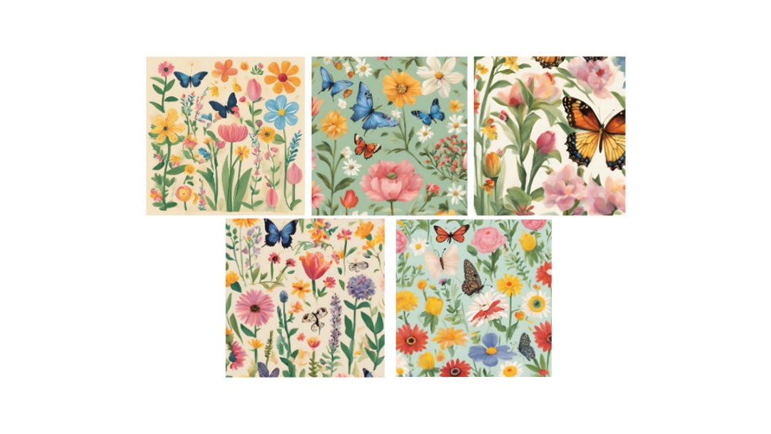 Spring Bloom Clip Art Collection Flowers, Gardens, Butterflies ...