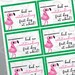 Flamingo First Day of School Teacher Note Printable for Students .PDF ...