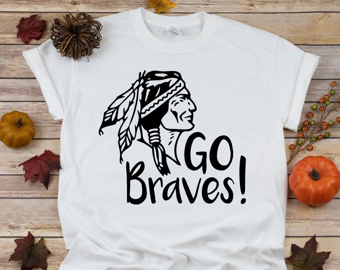 Go Braves Braves Native American School Mascot Indian Team - Etsy