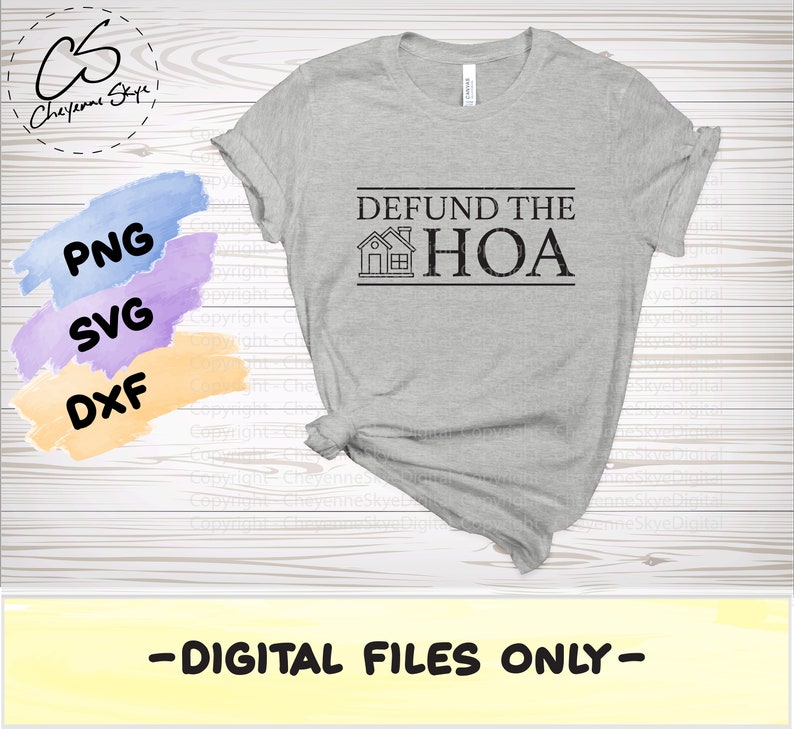 Defund the HOA .svg, .png, and .dxf Cut And/or Clipart Files ...
