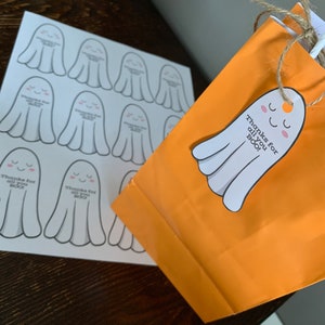 Thanks for All You BOO Cute Ghost Gift Tag for Halloween Printable ...