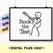 Rock the Test .svg, .png, and .dxf Cut And/or Clipart Files Sublimation ...