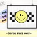 Checkerboard Winking Smiley Svg, Png, and Dxf Cut Sublimation Cricut ...